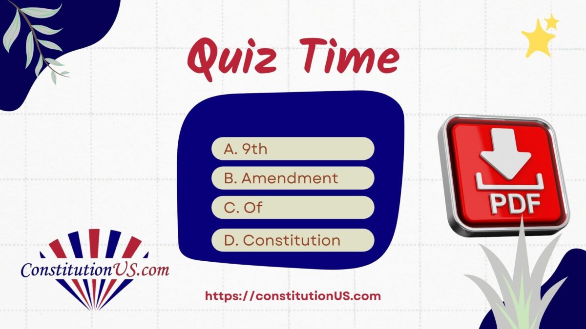 Online US Constitution Quiz - 45 Multiple Choice Questions ...