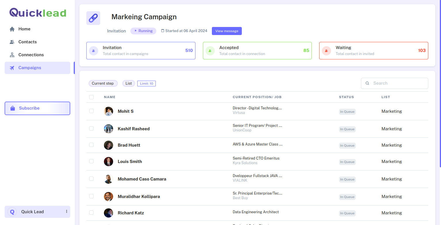 Quicklead Lifetime Deal - Earlybird