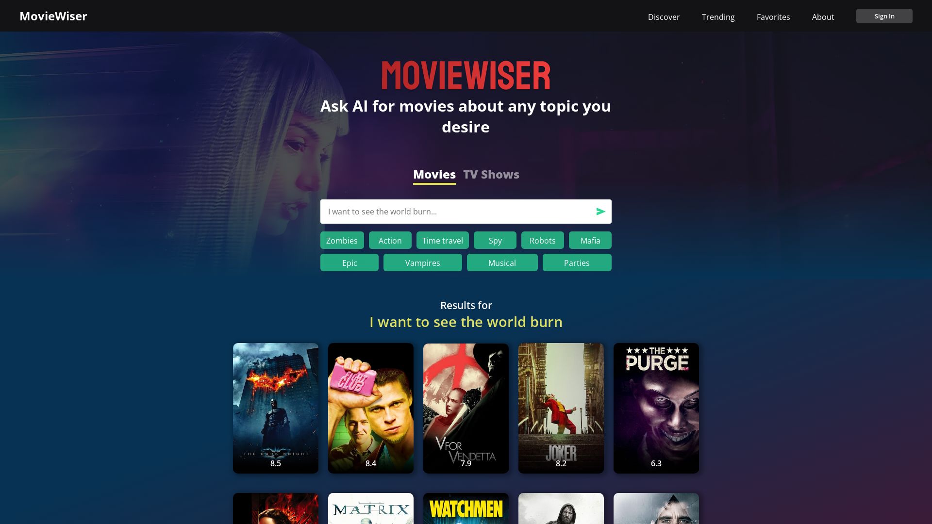 Moviewiser | Personalized Movie & TV Show Suggestions | Futureen