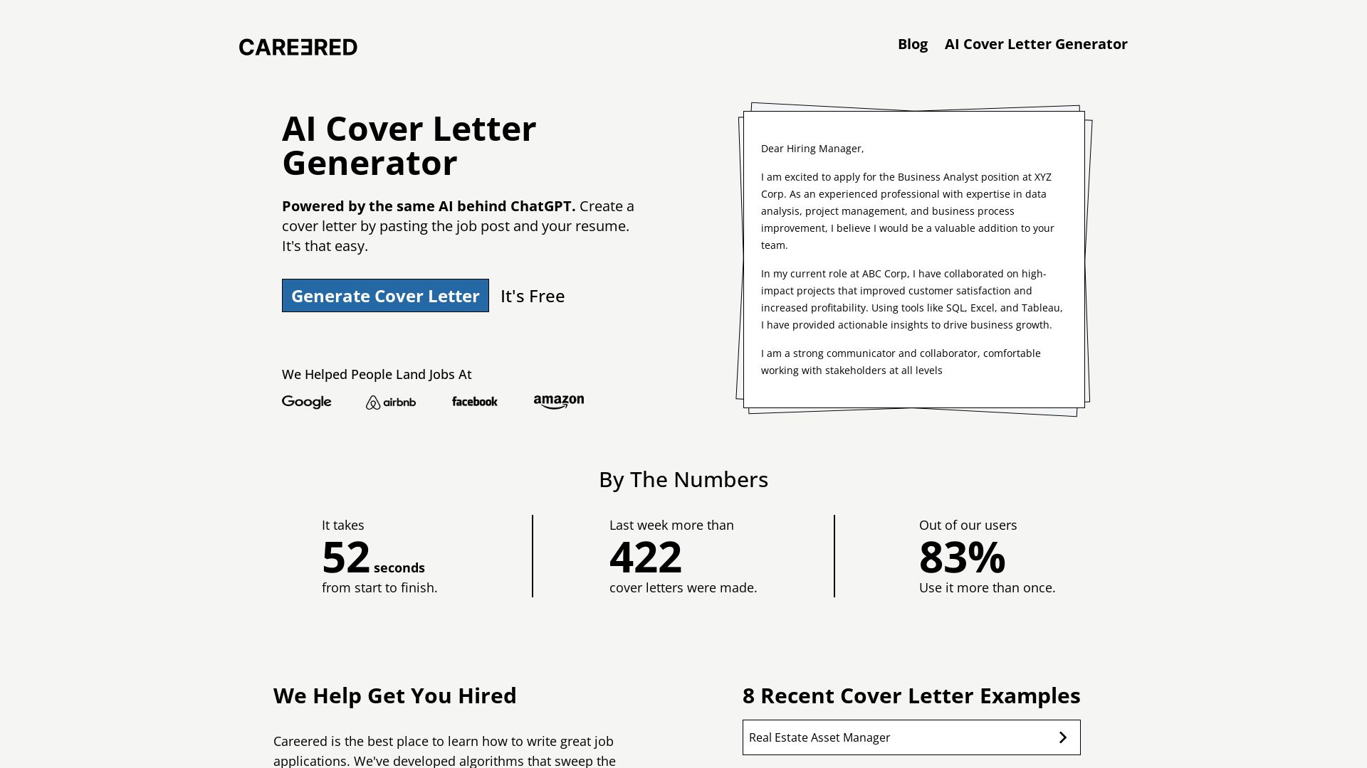 Careered.ai | Free AI Cover Letter Generator for Your Career | Futureen