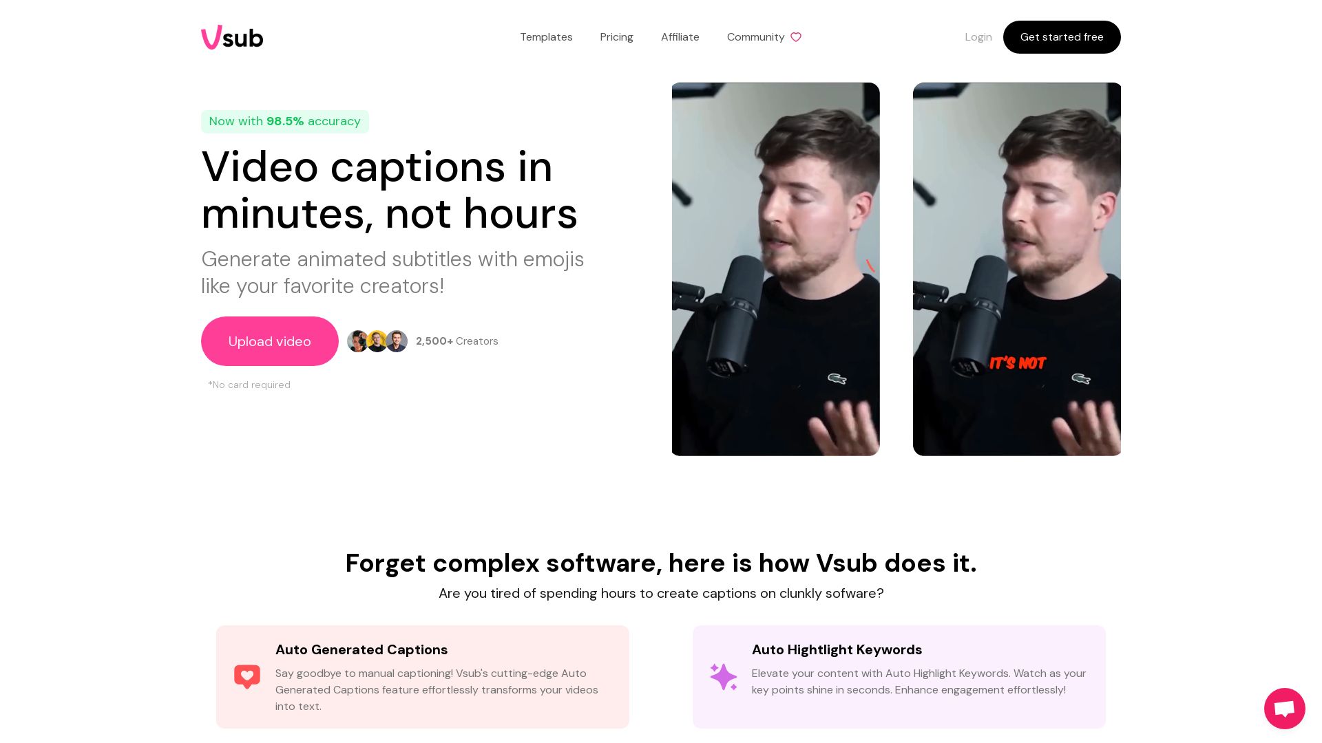 Vsub | AI-Powered Video Captions Instantly | Futureen