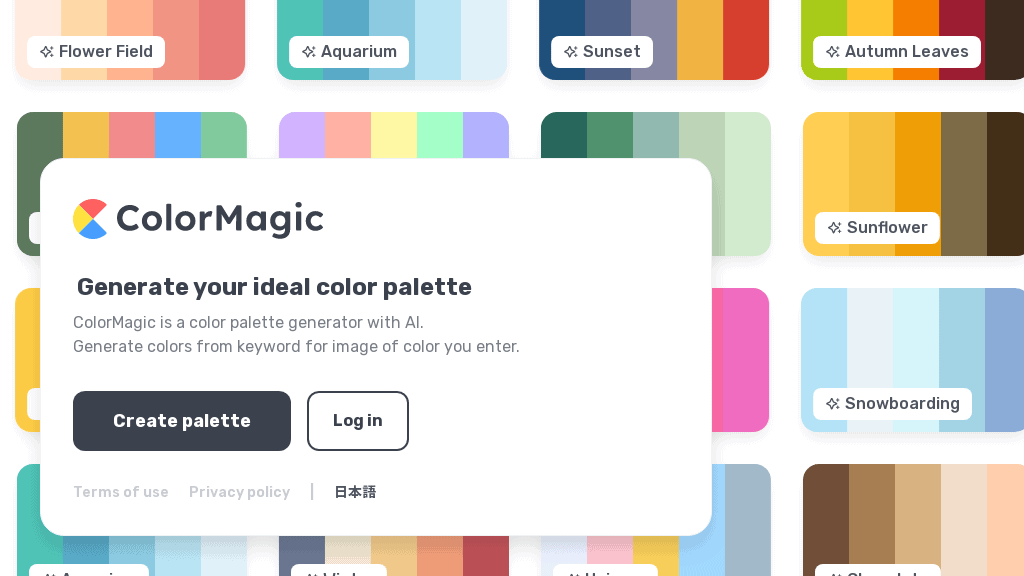 ColorMagic | AI Color Palette Generator for Your Projects | Futureen