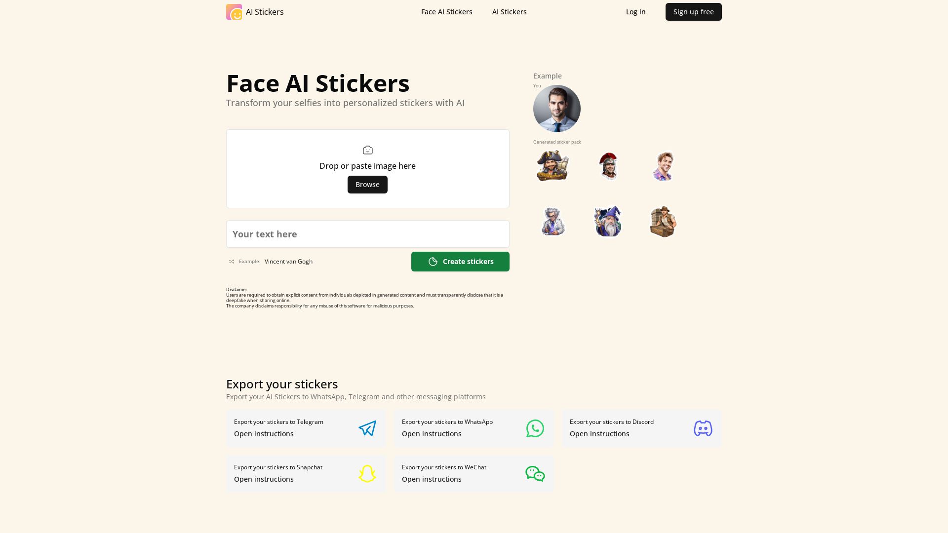 Face AI Sticker Generator | Create Interactive Stickers Fast | Futureen