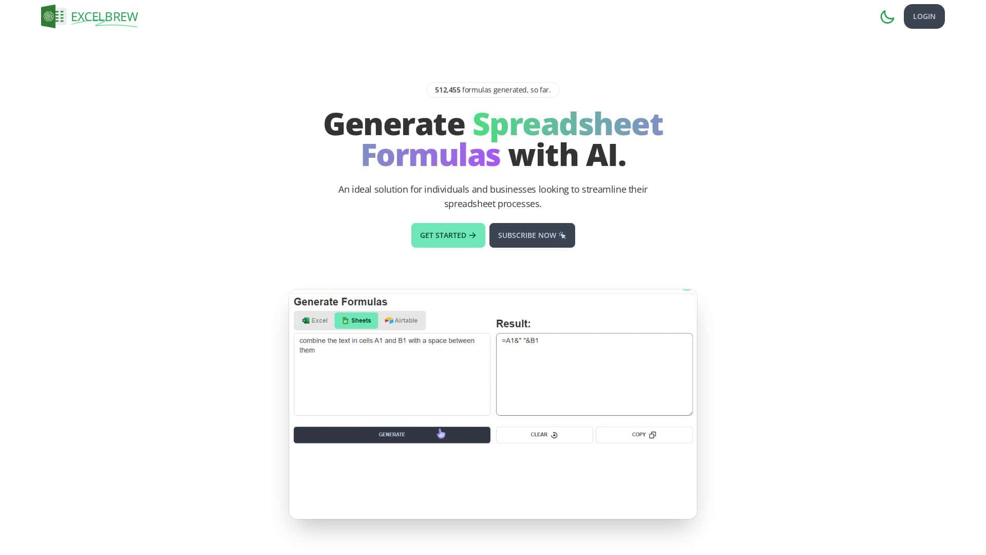 GPTExcel | Generate Powerful Spreadsheet Formulas with AI | Futureen