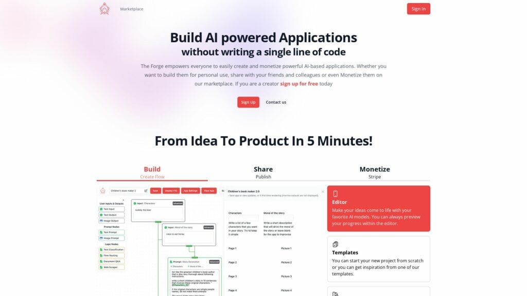 The Forge AI | Create, Share, and Monetize AI Apps | Futureen