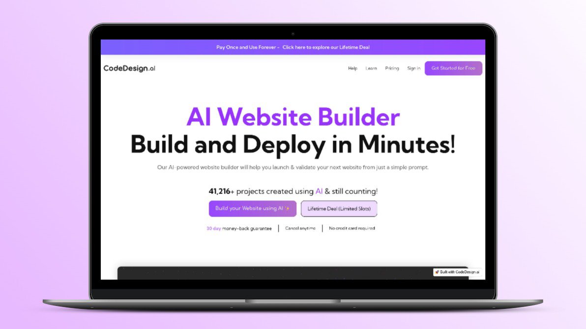 CodeDesign AI Lifetime Deal Build Your Website with AI Magic | Lifetimo.com