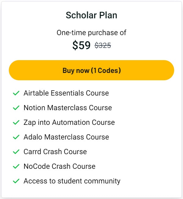 Nocode University Lifetime Deal 🚀 Master No Code Skills Fast 