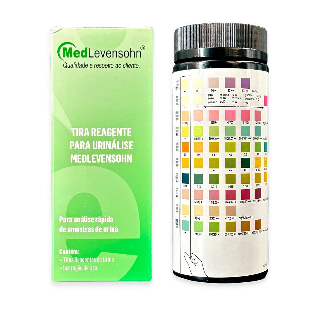 Tiras Reagentes Para Análise De Urina Urinálise 10 Parâmetros ...