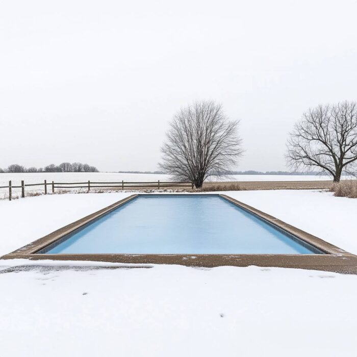 Poolsarg med kantsten runt pool vilket ger skön och halkfri sittyta