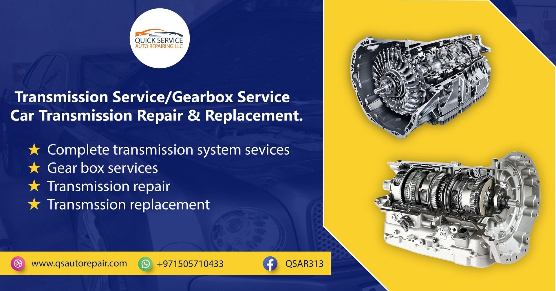 Car Transmission Repair Service | Car Gearbox Repair Service In Dubai UAE - Quick Service Auto ...