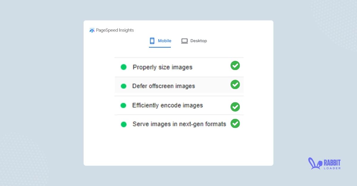 How to fix Efficiently Encode Images Warning