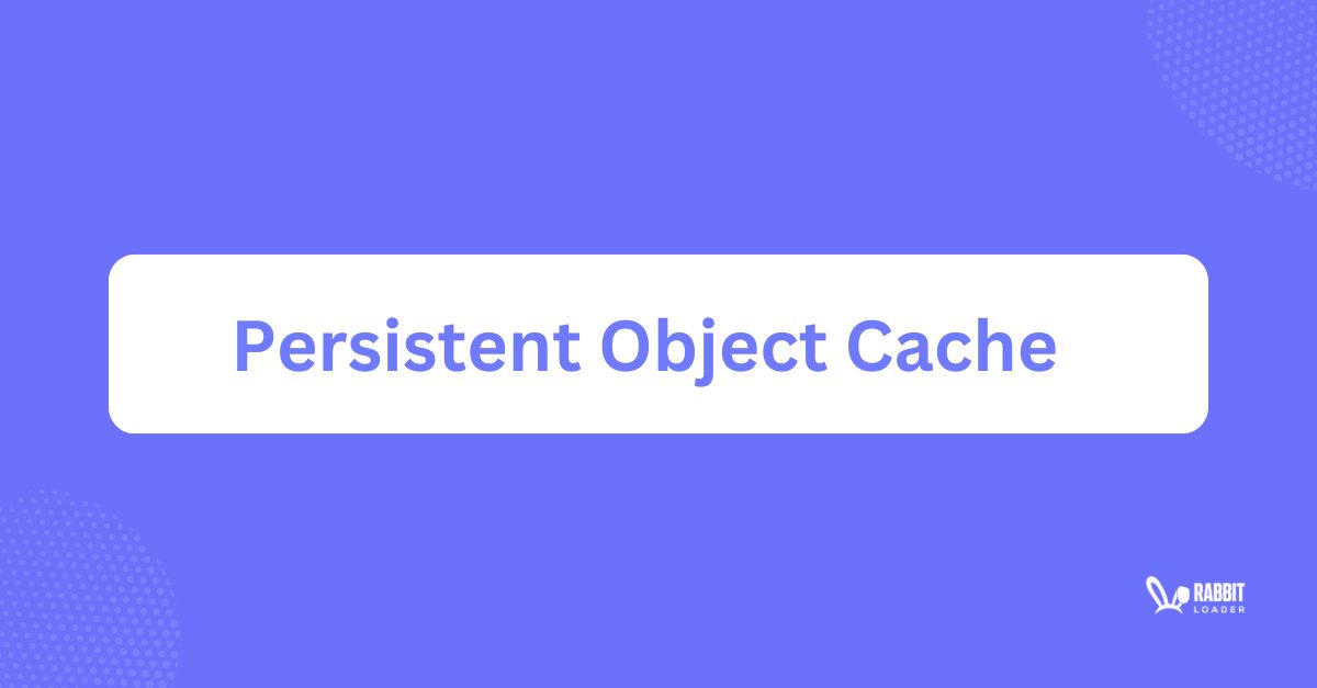 Persistent Object Cache: How it Can Improve Your Website Performance