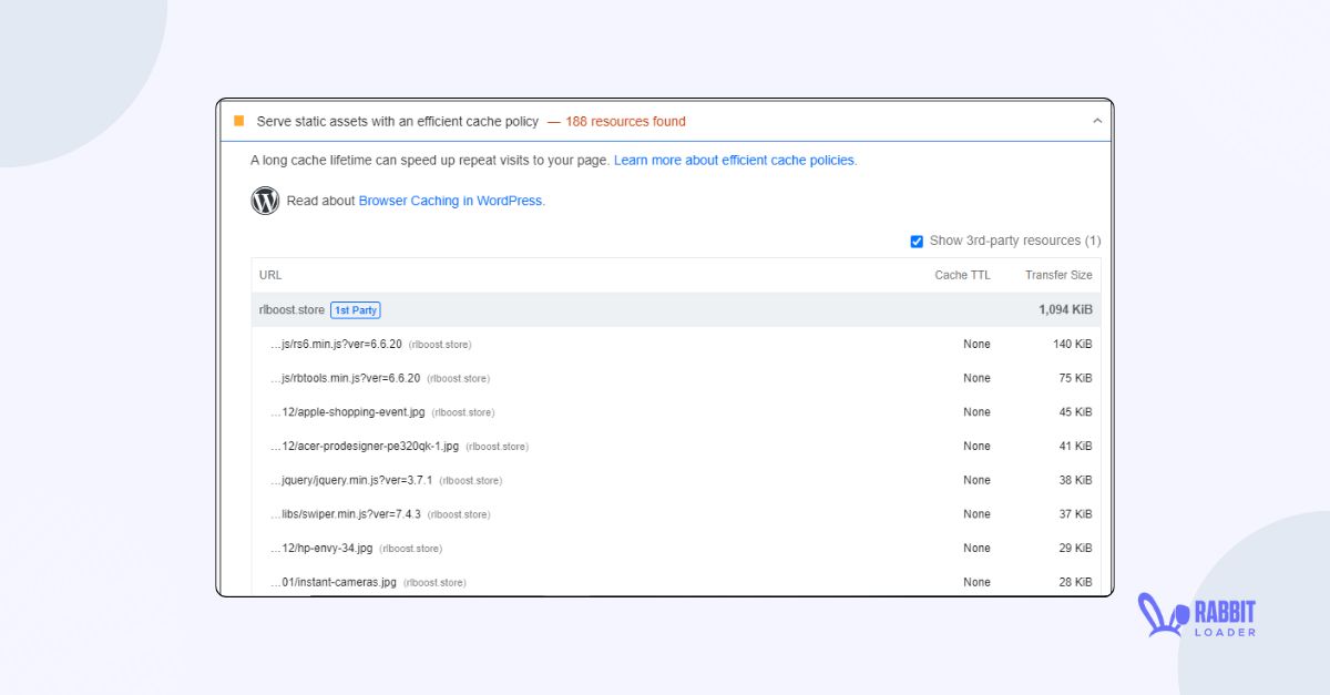 Fix The Google PageSpeed Insights Warning Serve Static Assets With An Efficient Cache Policy ...