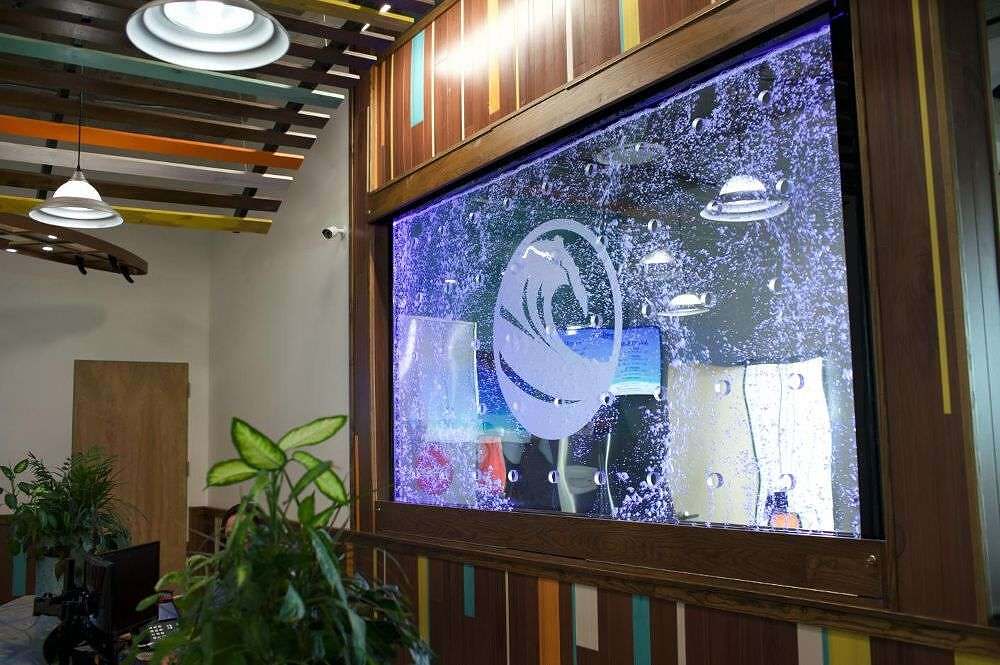 Rod Style Swirley Bubble Wall With Etched Logo For Costa Vida - Midwest ...