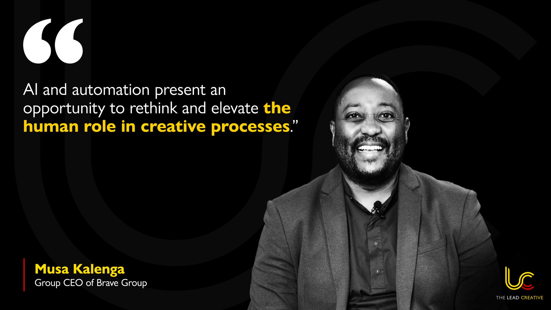 Musa Kalenga – The Lead Creative