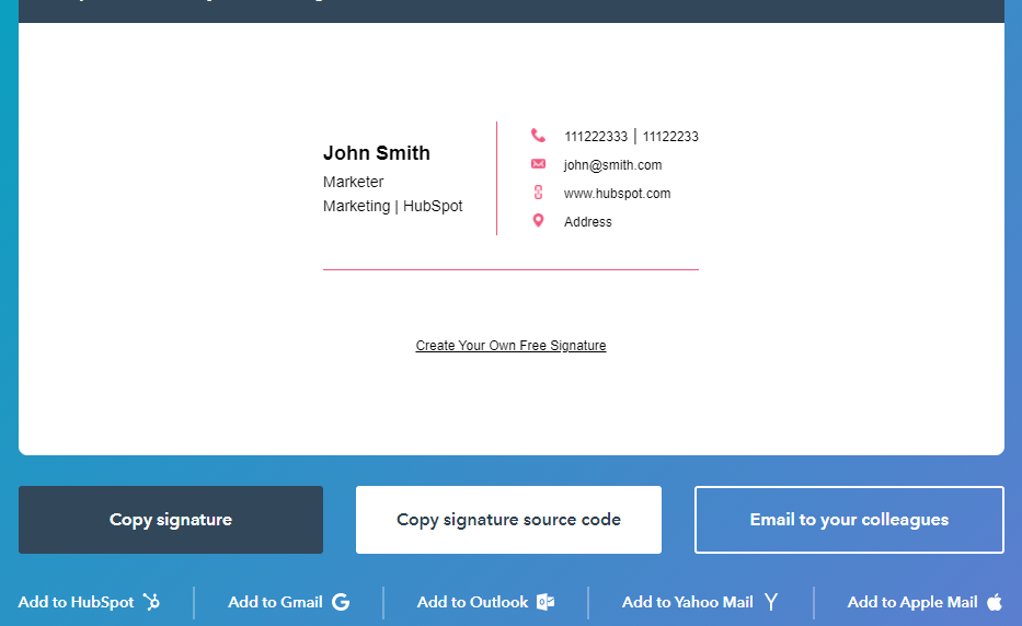 How To Use The HubSpot Email Signature Generator